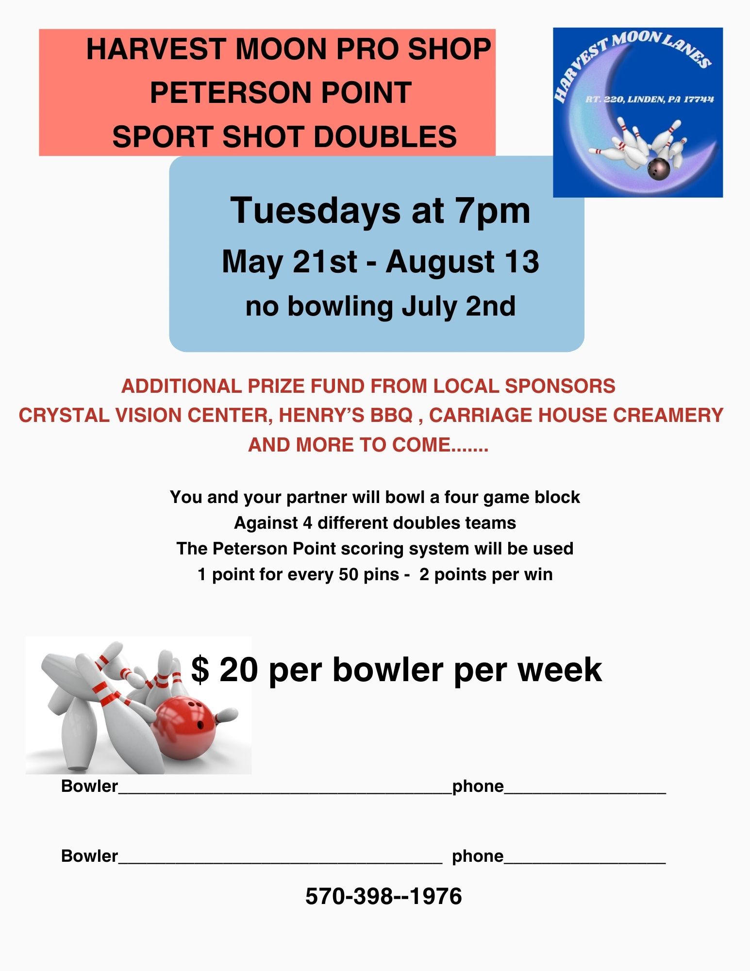 Harvest Moon Bowling > Leagues